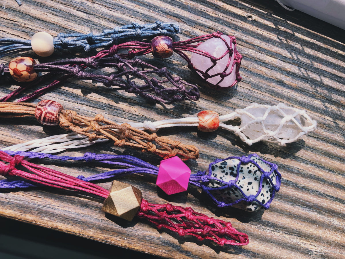 Macrame Crystal Carrier – OuroHermetica